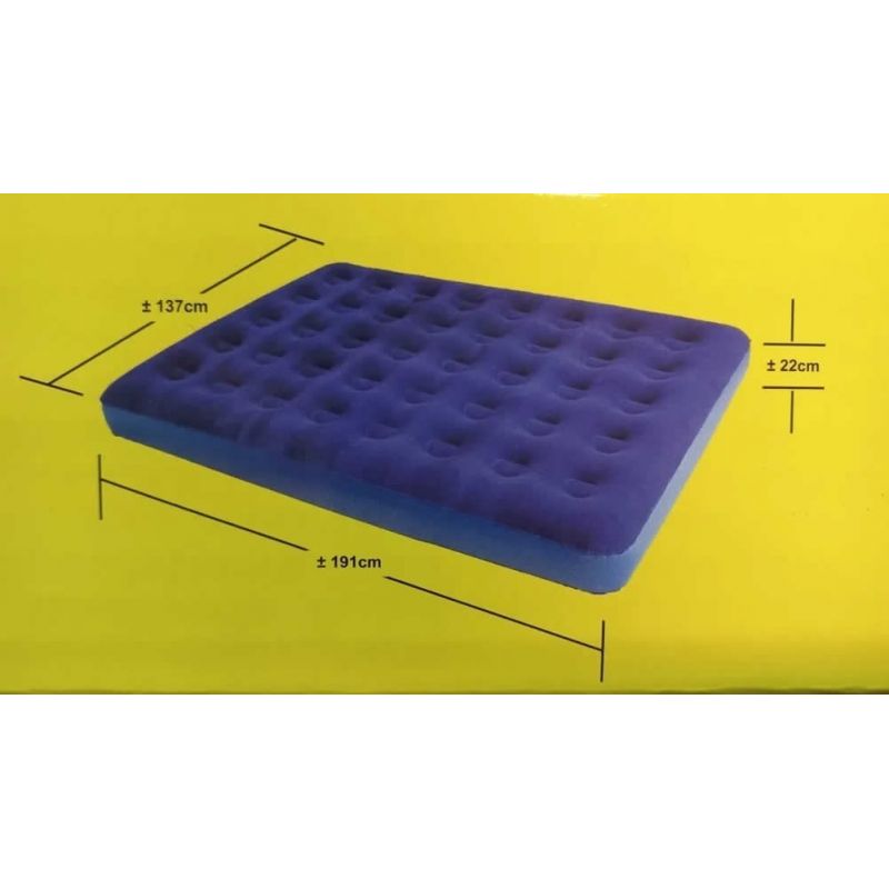 Colchon Inflable Bamboo 2 Plazas Azul - Devoto Camping