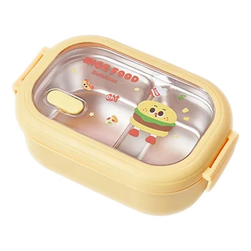 Vianda Acero Inoxidable Desmontable Nice Food amarillo - Devoto Camping