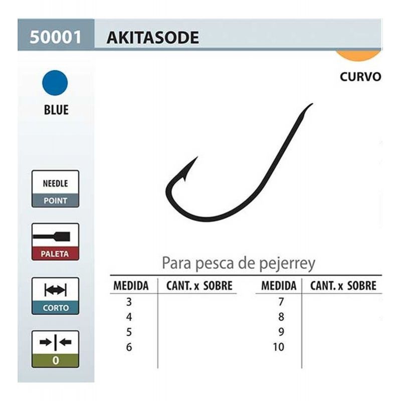 Anzuelos Owner Akita Sode Blue 50001 #8 - Devoto Camping